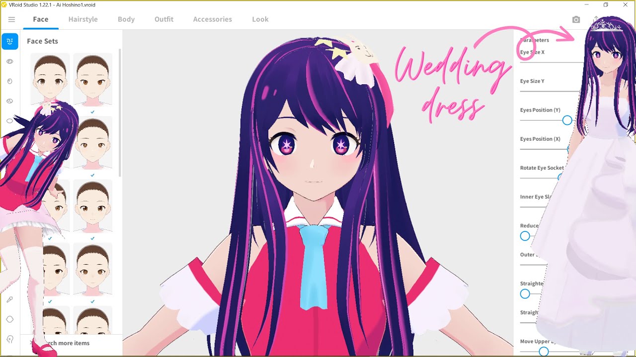 【Vroid】 Vroid model timelapse Ai Hoshino v2 (Oshi no Ko) #oshinoko ...