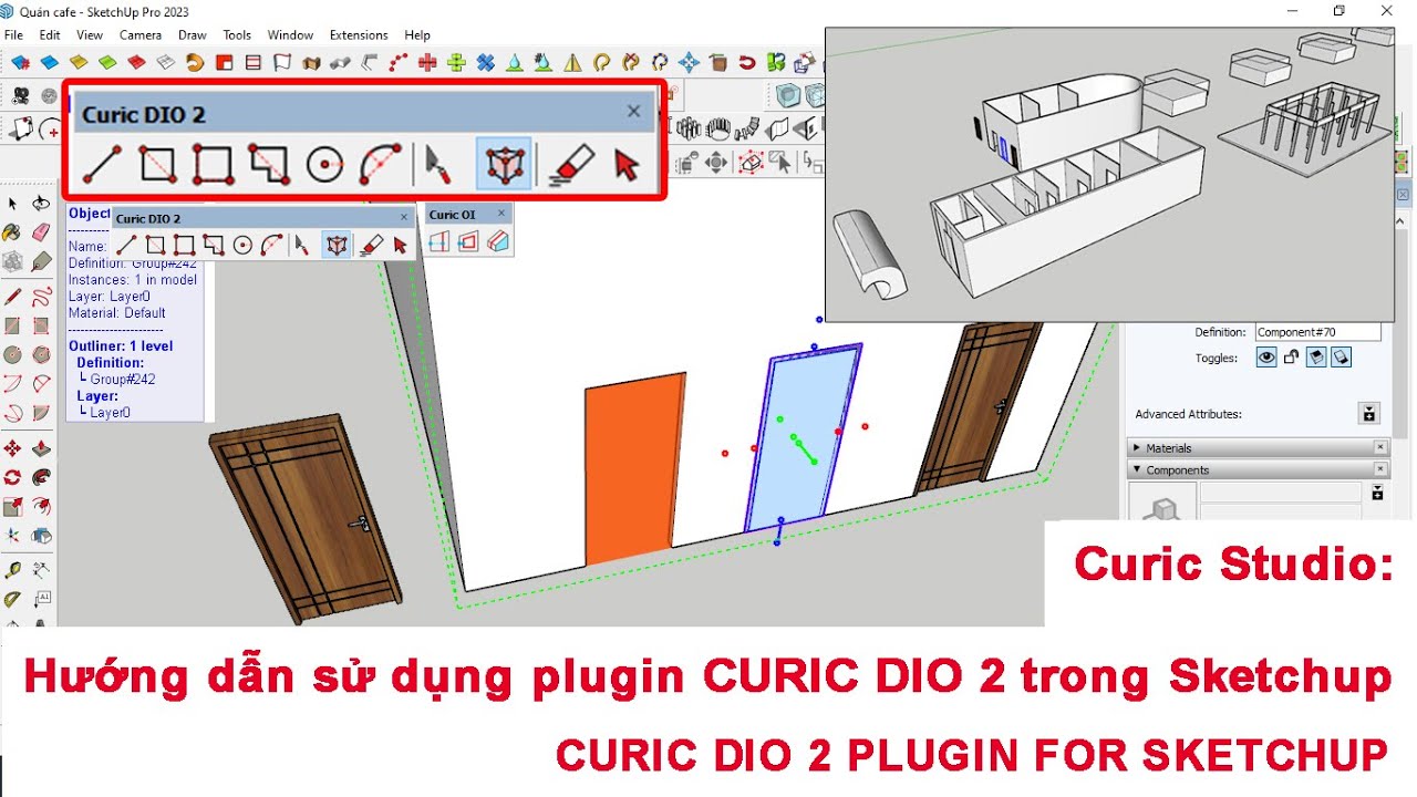 CURIC STUDIO 2: CÁCH SỬ DỤNG PLUGIN CURIC DIO 2 TRONG SKETCHUP (CURIC DIO 2 PLUGIN FOR SKETCHUP ...