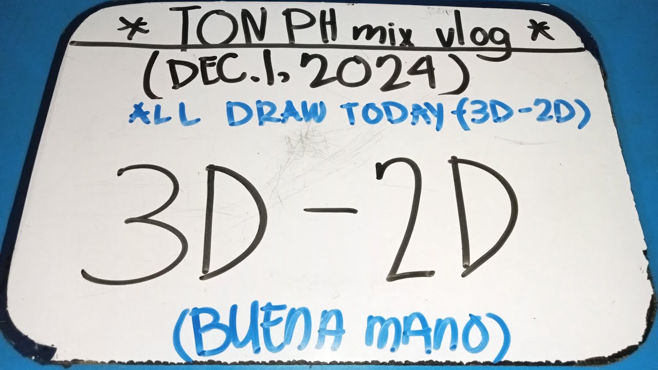 Dec. 1, 2024 / 2d / 3d lotto / all draw today - YouTube