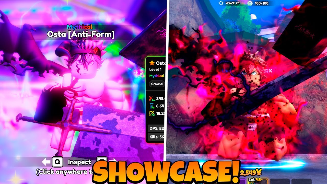 SHOWCASE ASTA ANIME REBORN ROBLOX - YouTube