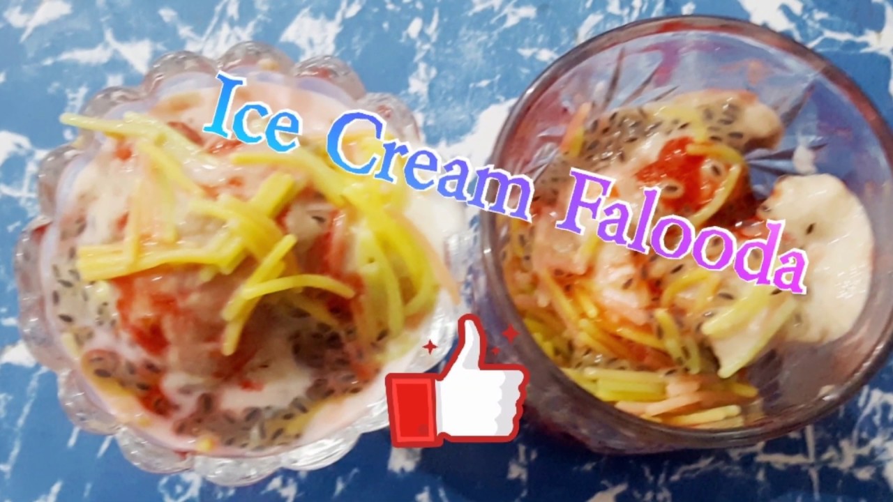 Homemade Ice Cream Falooda Recipe with Ammara #icecreamracipe # ...