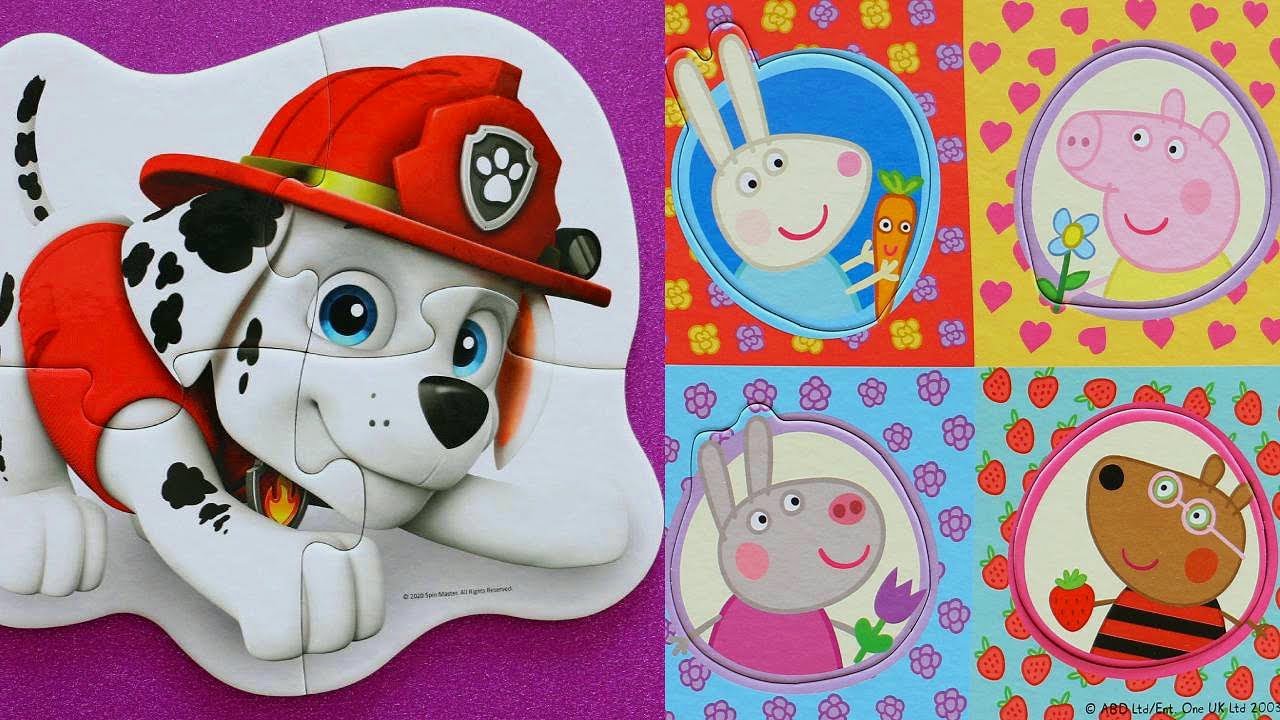 Marshall Peppa Pig and Friends - solving jigsaw puzzles for kids Peppa ...