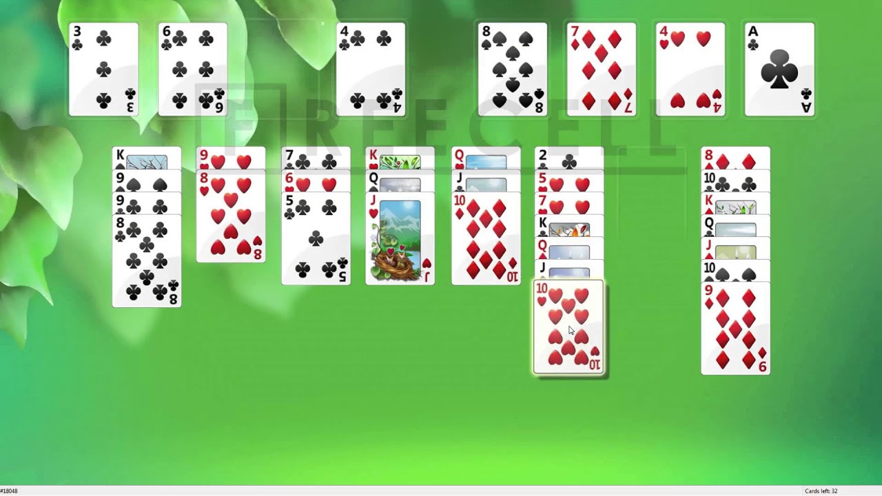 Solution to freecell game #18048 in HD - YouTube