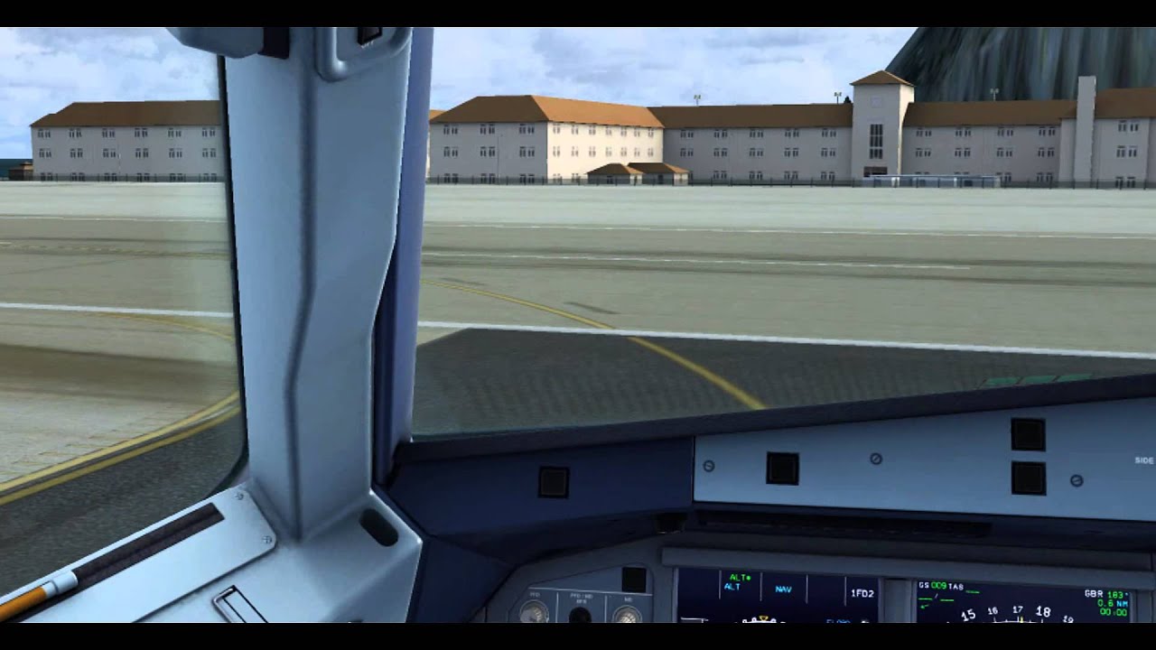 FSX- Aerosoft Airbus X Extended Monarch A321- LXGB(Gibraltar)/EGGW ...