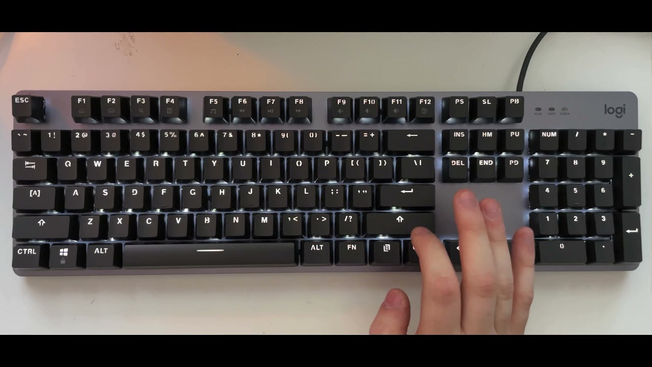 Logitech K845 Key Click Test - YouTube