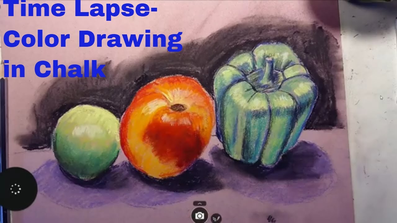 Time Lapse With Music- Chalk Pastel Drawing- Still Life- Color - YouTube