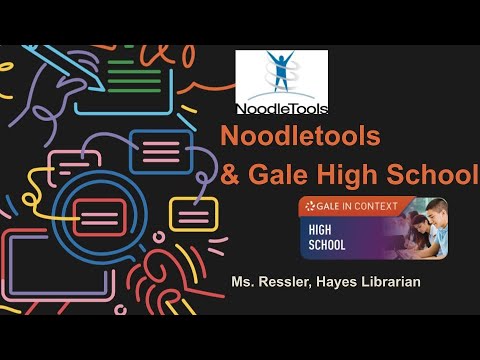 How to Use Noodletools & Gale for Research RB Hayes HS - YouTube
