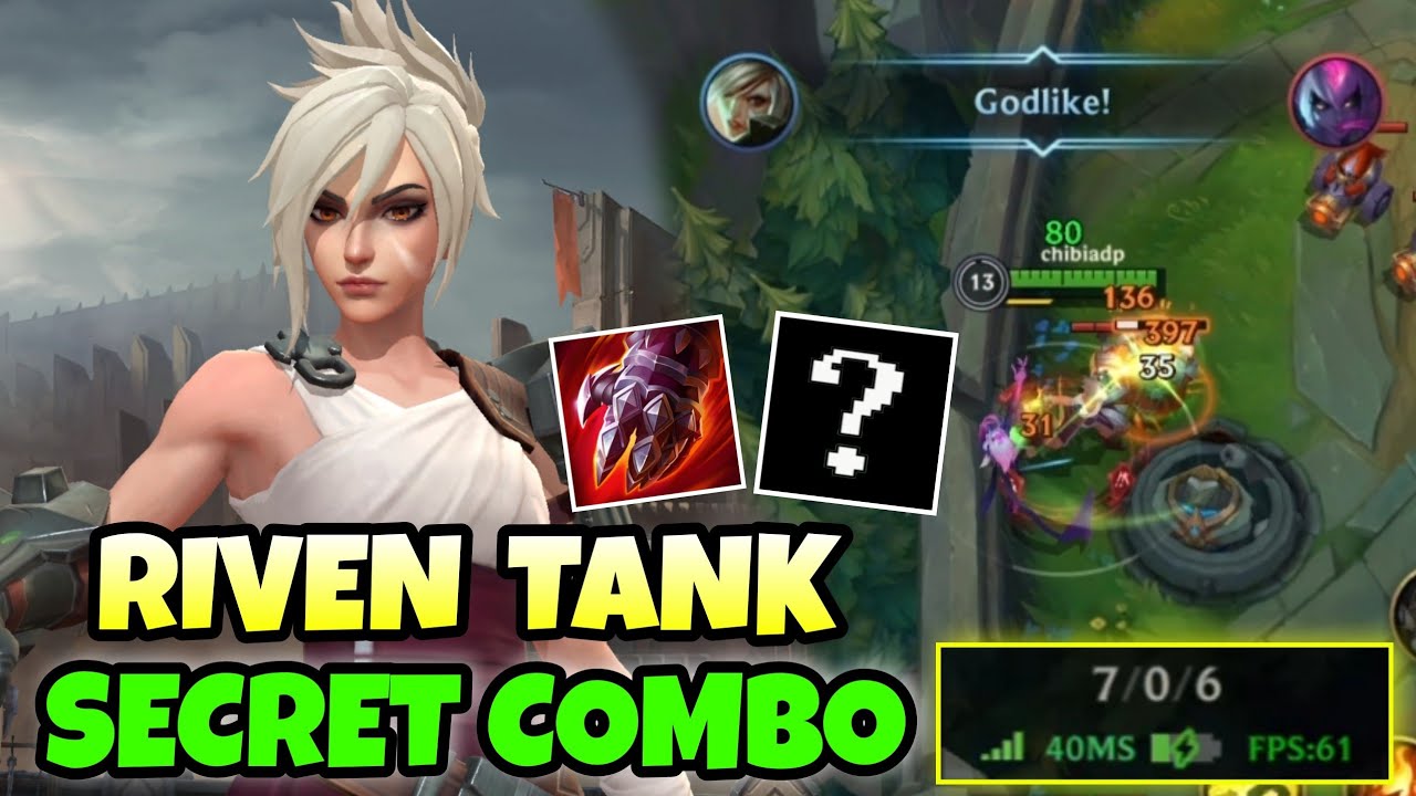 RIVEN WILD RIFT BUILD TANK LEGENDARY SECRET COMBO ‼️ - YouTube