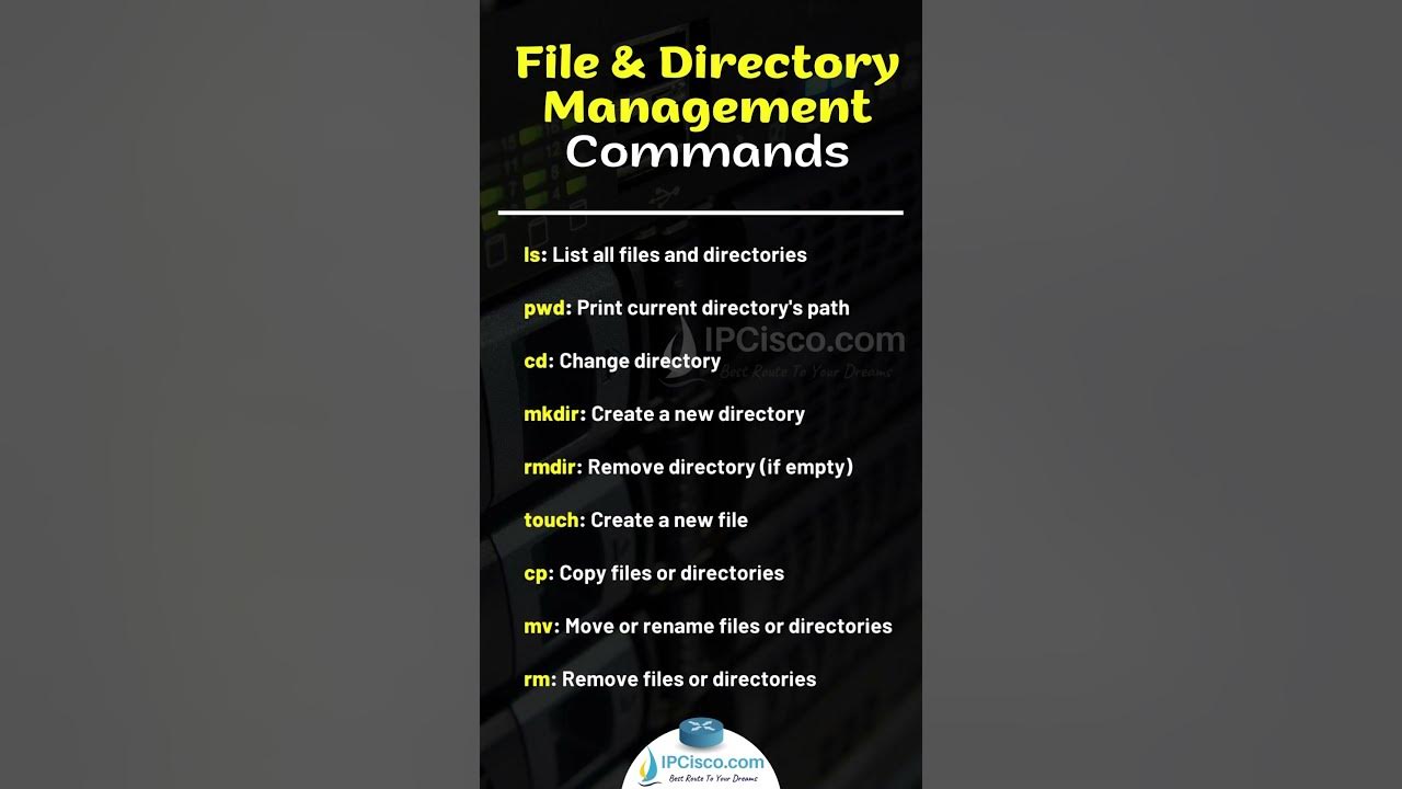 Linux Tips Linux Commands File And Directory Management Linux Linuxcommands Youtube 