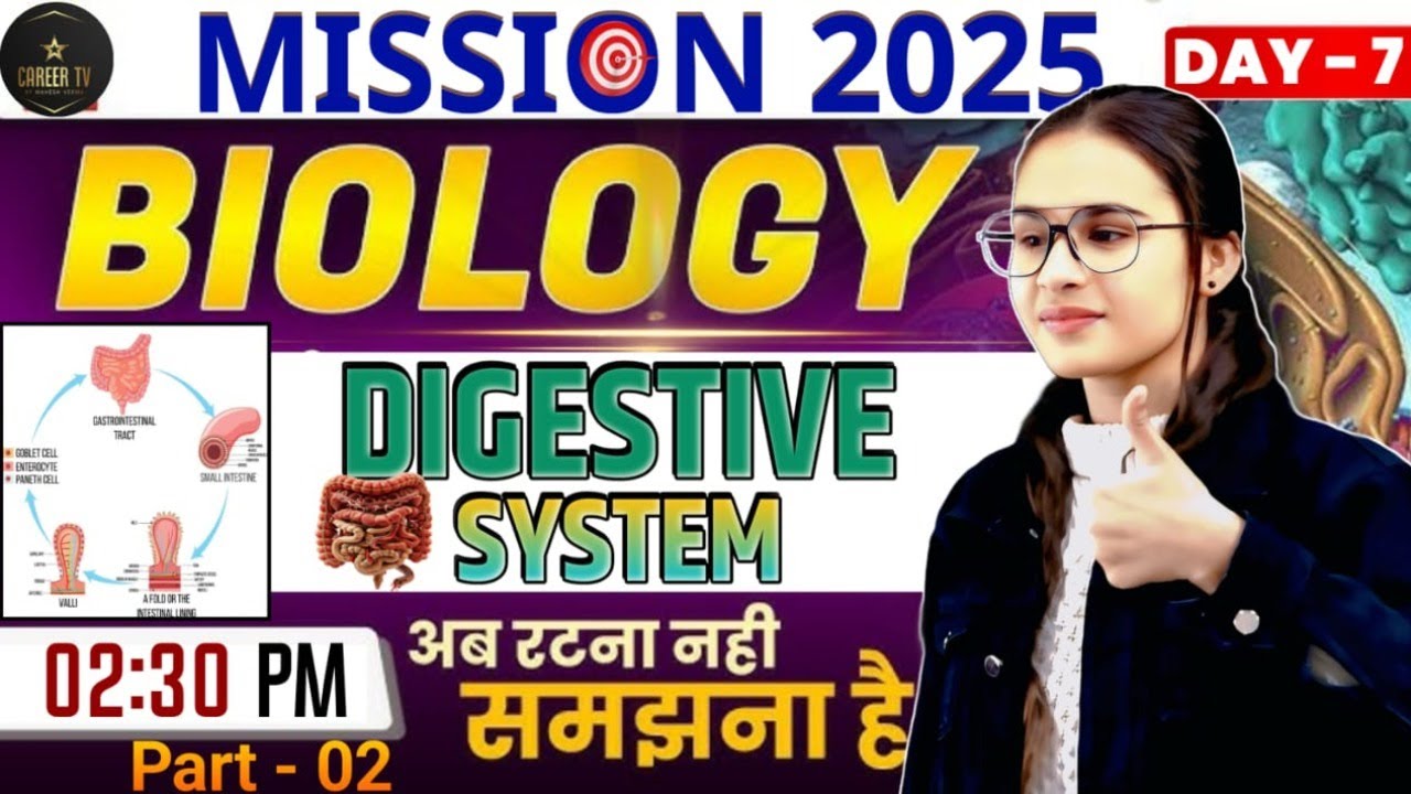 Human Digestive System Concept + MCQs Part 02 | पाचन तंत्र Biology 2025 ...