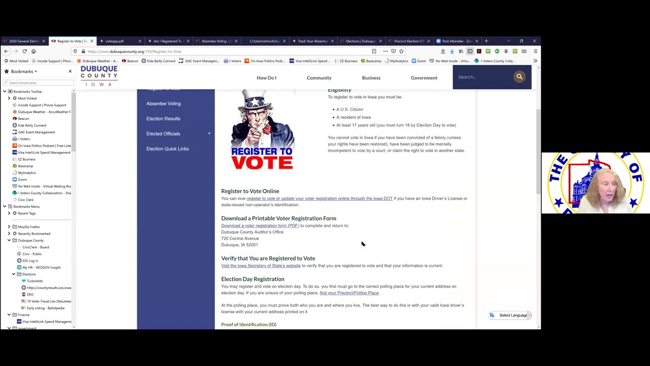 Voting Basics by Dubuque County Auditor Denise Dolan - YouTube