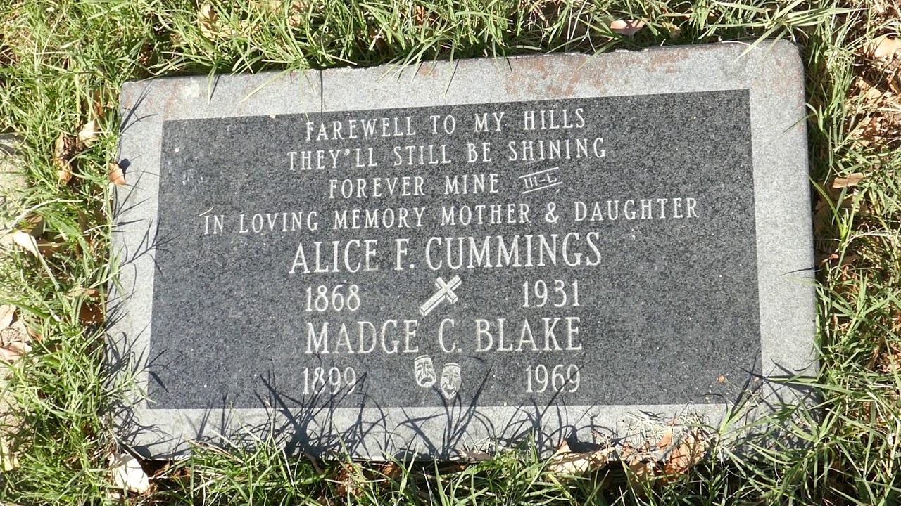 Actress Madge Blake Grave Grand View Cemetery Glendale California USA ...