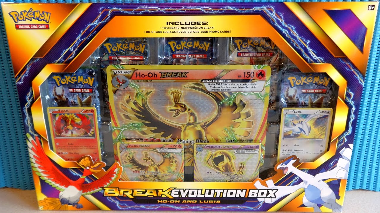 Pokemon TCG: Break Evolution Box Ho-Oh & Lugia 5 Promo Cards opening ...