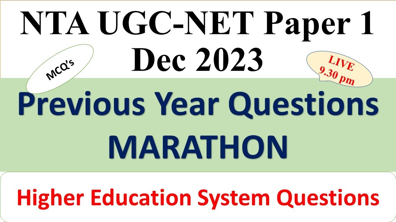 Previous Year Questions - Higher Education System(Covering 2023 Cycle ...