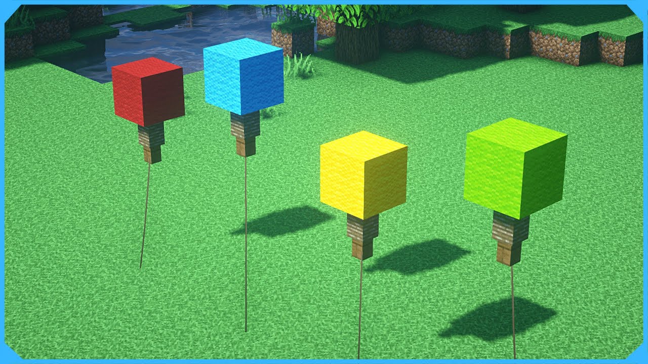How to Make a Flying Balloon in Minecraft? - Minecraft Tutorial - YouTube