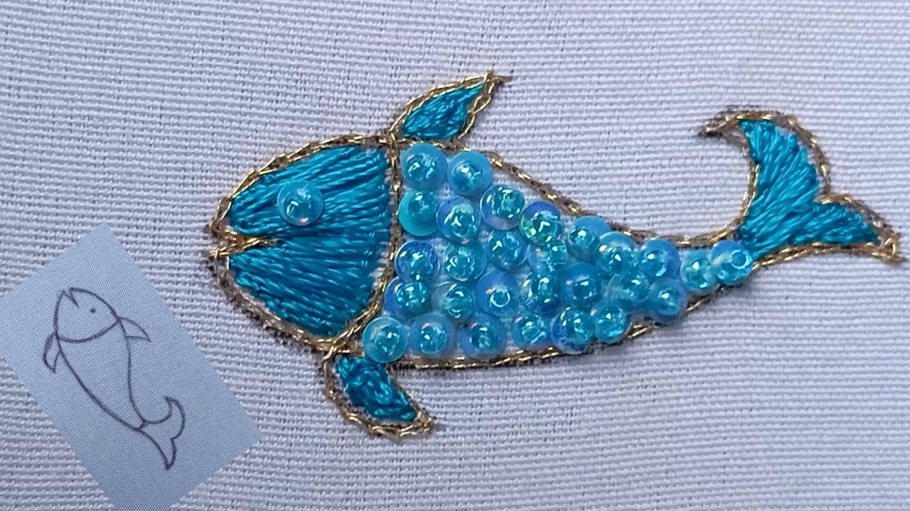 Aari Work Fish Design For Beginners | Aari Work | Maggam Work | Aari ...