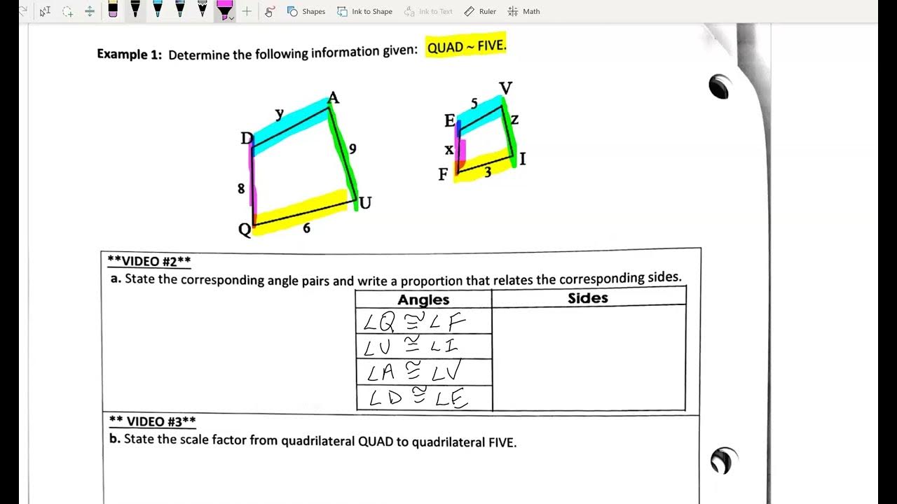 Ch 7 - Similarity - Dilation, Scale Factor, & Similarity part 1 - YouTube