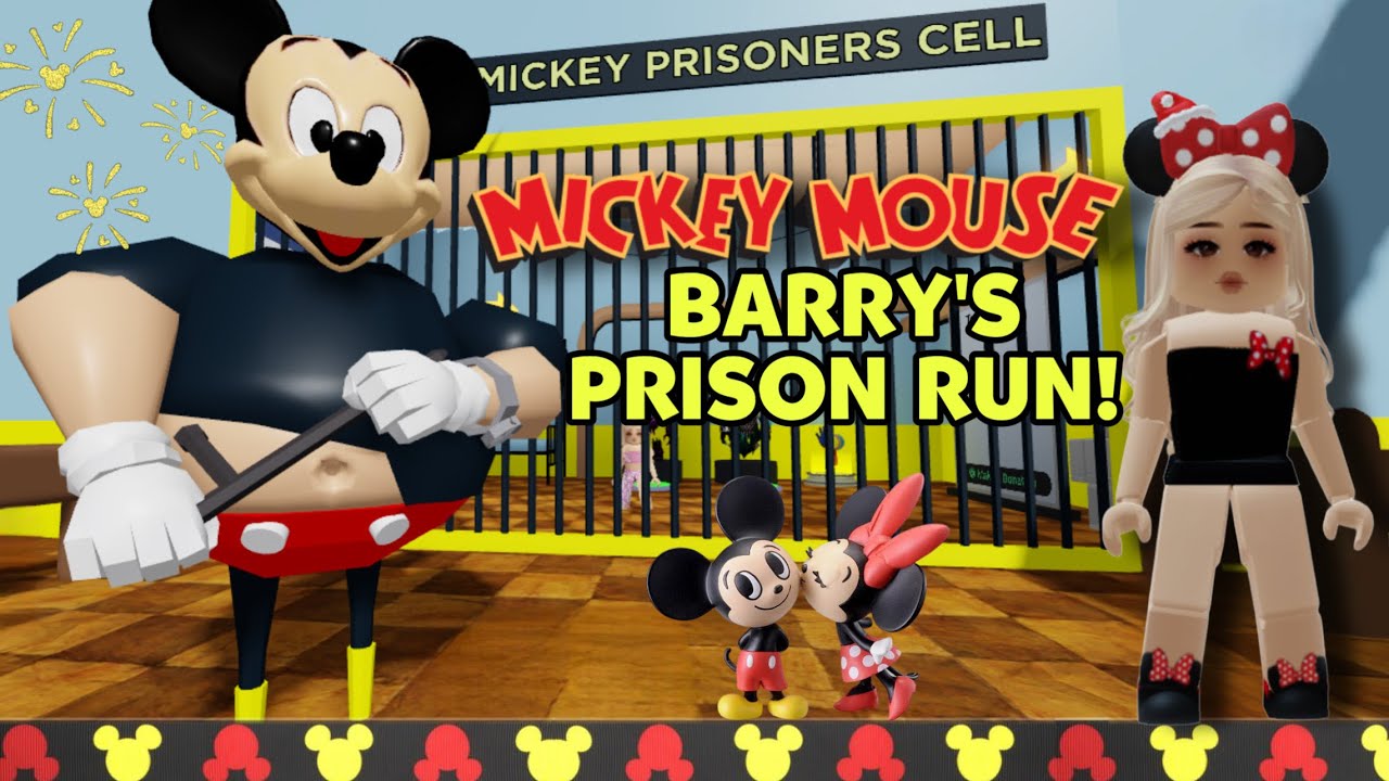 MICKEY MOUSE BARRY'S PRISON RUN! (OBBY) | ROBLOX GAMEPLAY WALKTHROUGH ...