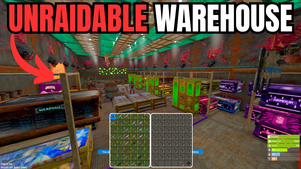 I built an UNRAIDABLE WAREHOUSE FORTRESS... | Rust Console Movie - YouTube