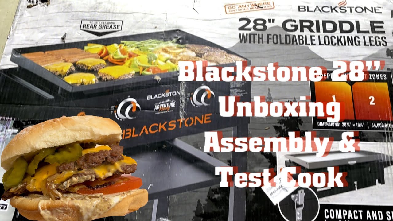 Blackstone 28” Griddle Unboxing, Assembly, and Test Cook - YouTube