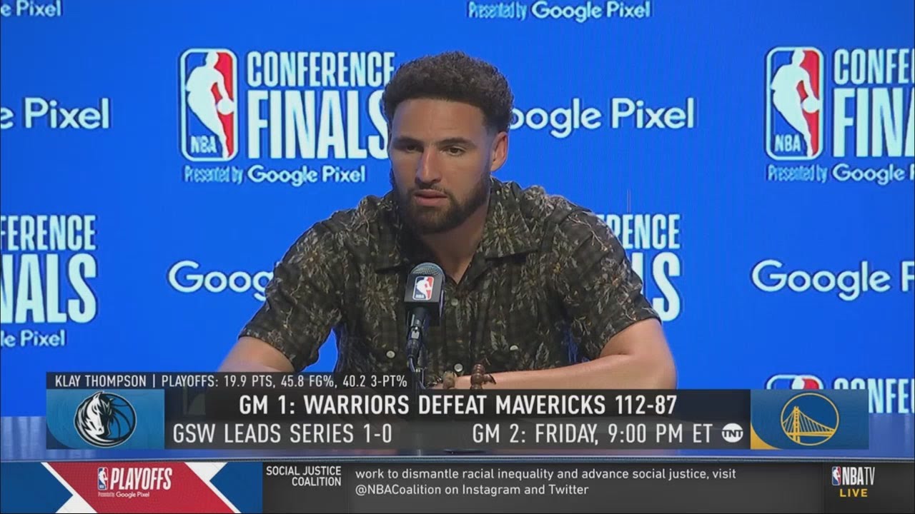 Klay Thompson Postgame Interview | Golden State Warriors dominate ...