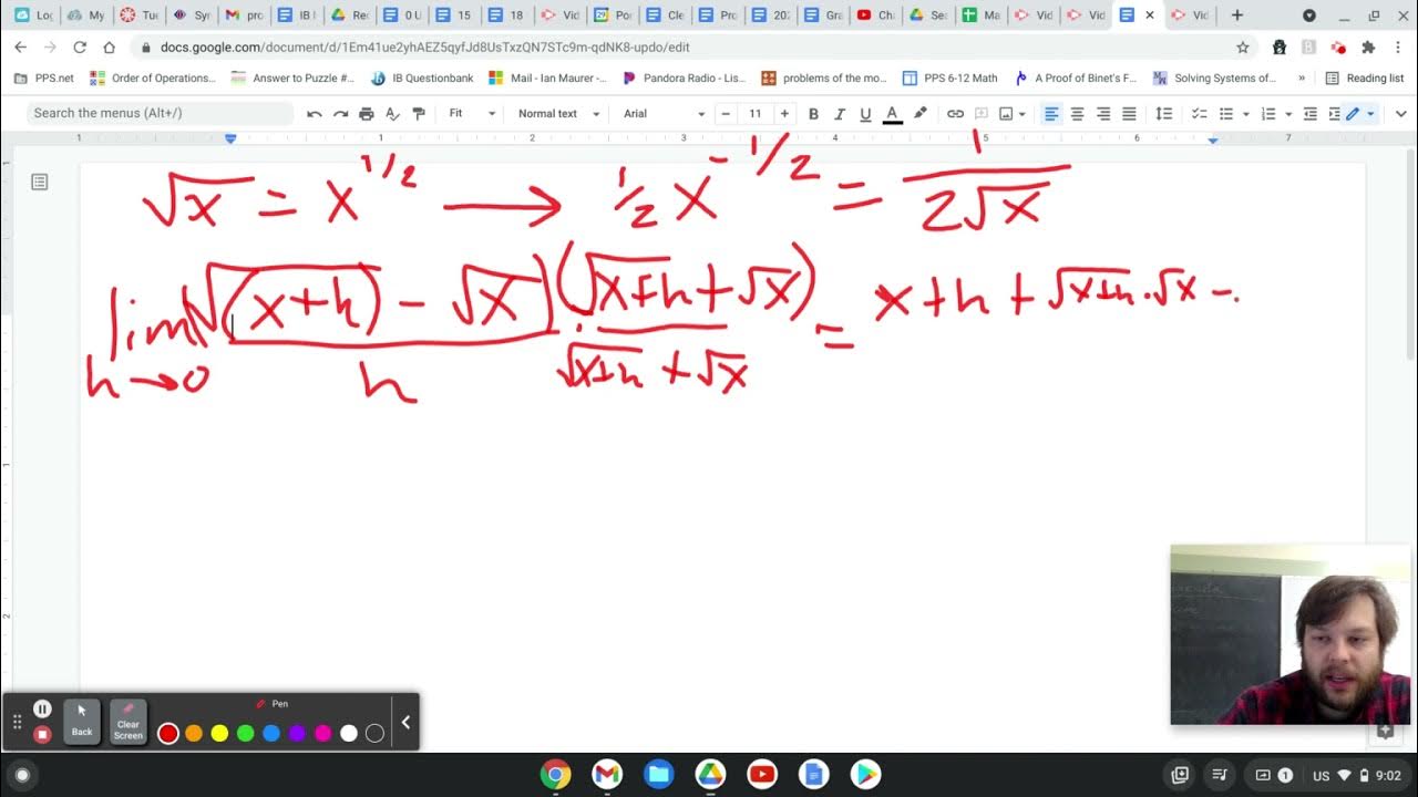 Square Root Derivative from First Principles - YouTube
