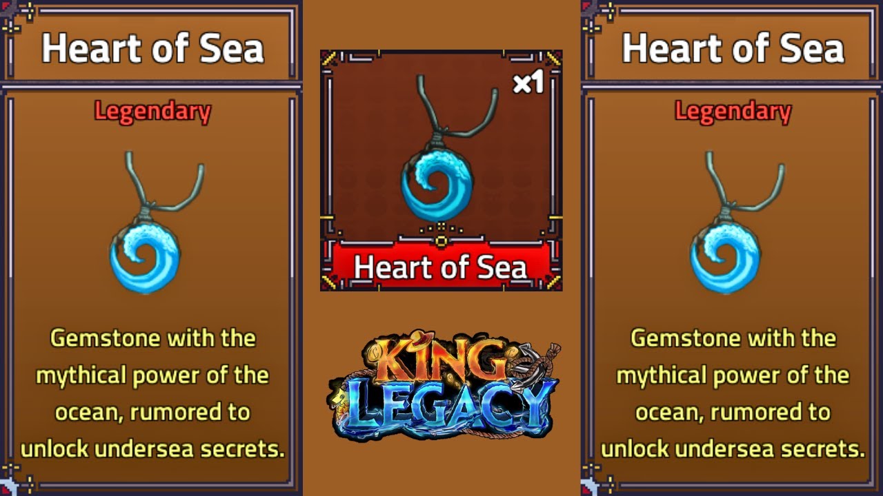How To Get Heart of Sea in King Legacy | King Legacy Heart of Sea - YouTube