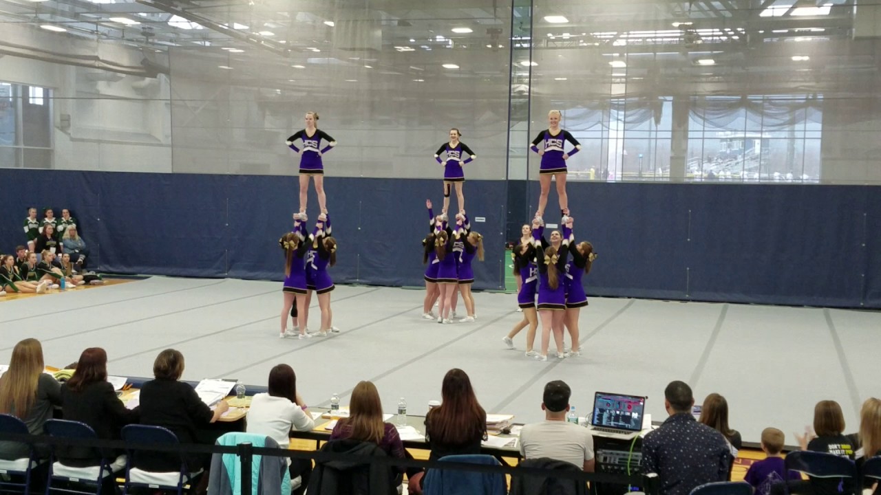 2/25/17 HCS Varsity Cheer Section X Finals - YouTube