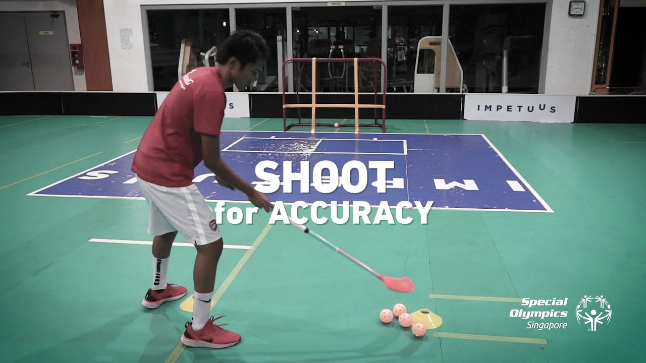 Special Olympics - Floorball Skills Assessment - YouTube