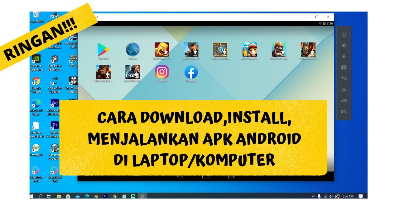 Cara Install dan Menjalankan Apk Android di Laptop/Komputer - YouTube