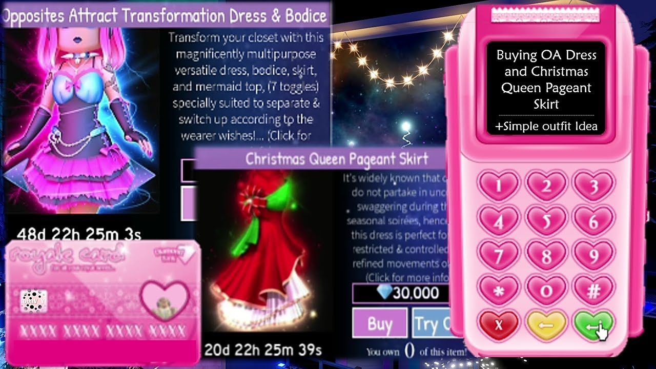 Buying The Christmas Queen Pageant Skirt ️💚 and the OA Dress!🖤💗💙 ...