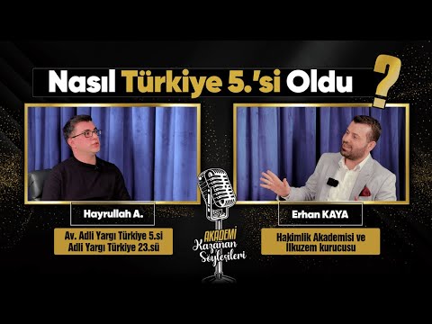 Av. Adli Yargı Türkiye 5.si Sınavı Nasıl Kazandı? | Hakimlik Sınavı Kazanan Söyleşileri 1