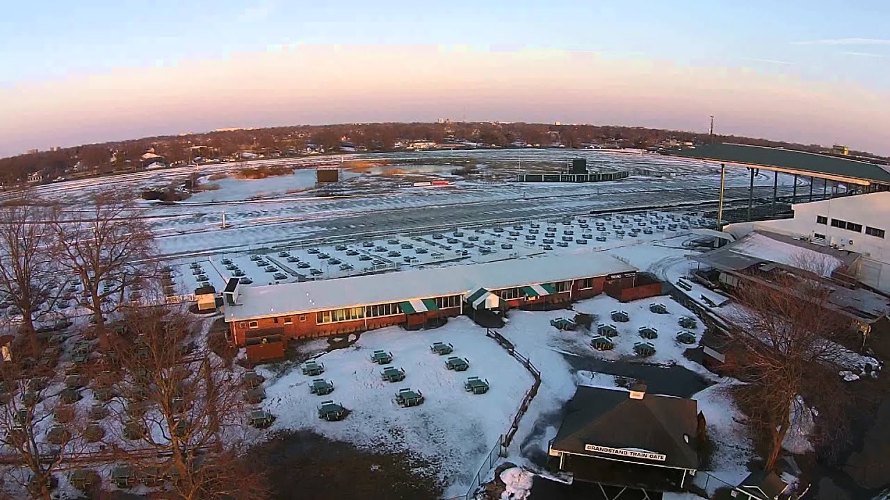 Monmouth Park Horse Racetrack, NJ - From A Drone - In Winter - YouTube