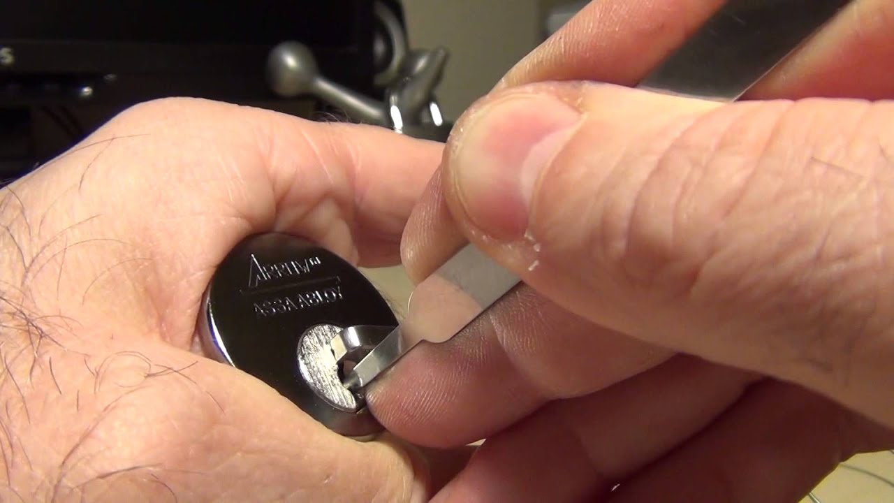 Arrow Assa Abloy 6 Pin Mortise Cylinder Raked and Picked Open - YouTube