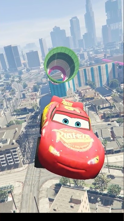 GTA 5 Epic Ragdolls Lightning McQueen Cars 2 Mega Ramp Challenge ...