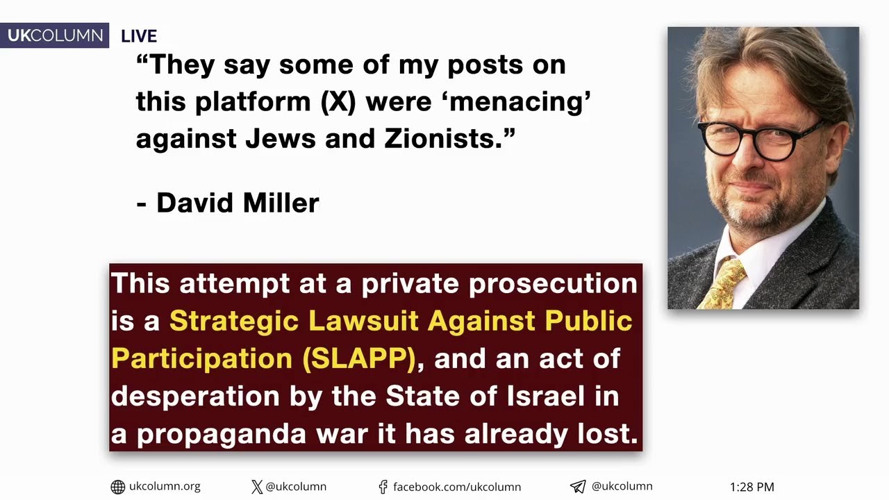 Another Attack on David Miller: SLAPP Lawsuit Aims to Silence | UK ...