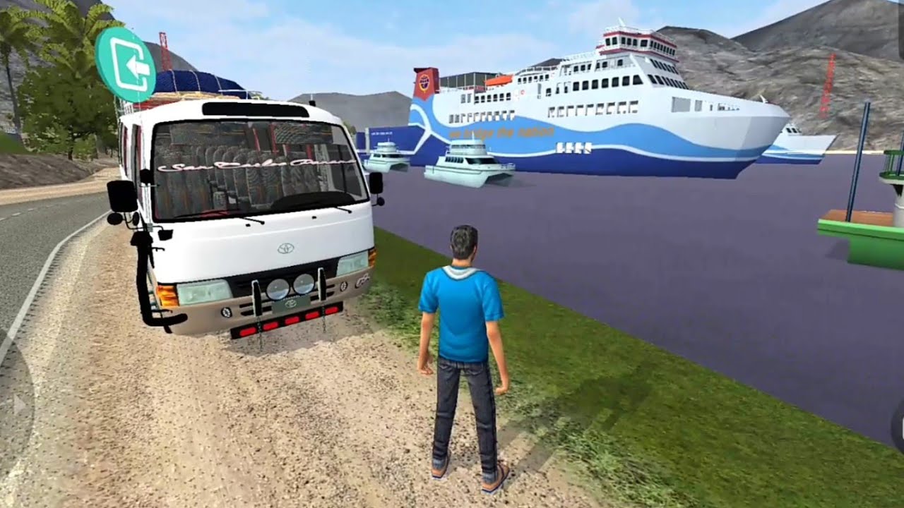 River side driving | Toyota Coaster mod | bus simulator Indonesia ...
