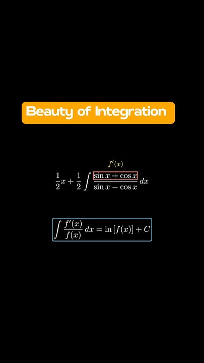 Beautiful integration problem solving #maths - YouTube
