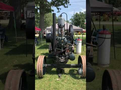 15 HP Bessemer oil field engine and home made Hit and Miss motorcycle ...