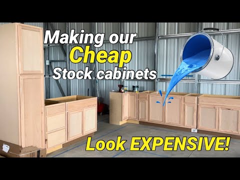 Modernizing CHEAP STOCK CABINETS! Making them look more EXPENSIVE!💲PART ...