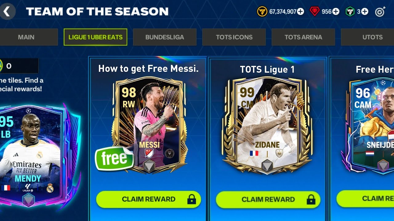 HOW TO GET 98 OVR MESSI IN FC MOBILE 24!! 96 RATED HEROES FREE & TOTS ...