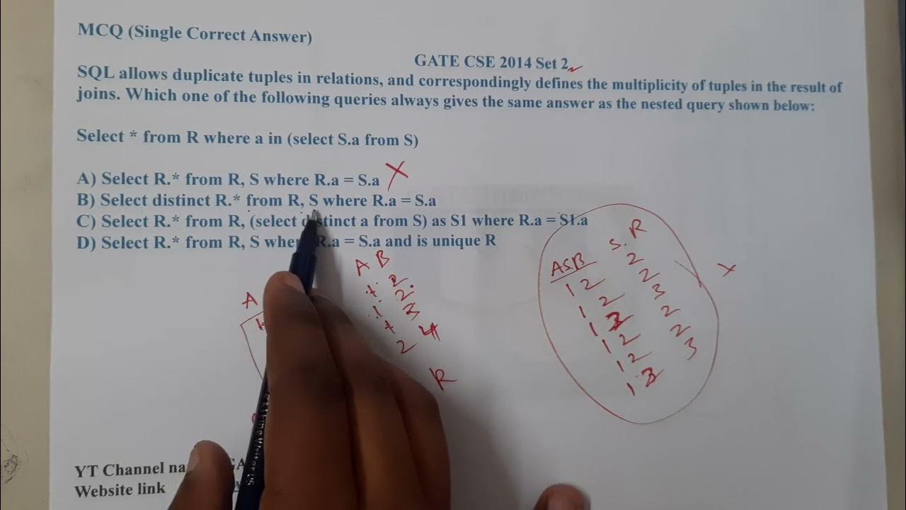 GATE CSE 2014 SET 2 - YouTube