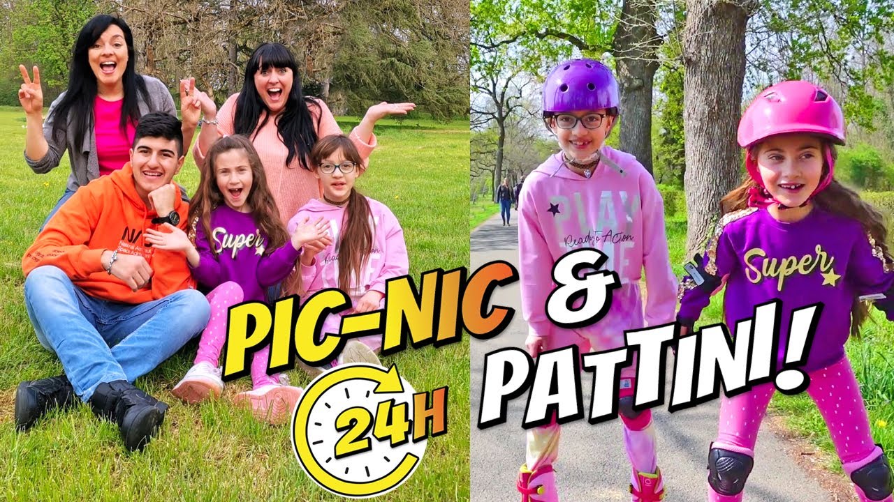 VLOG! PIC NIC 24 ORE CON I PATTINI CHALLENGE ⛸️ TRA AMICHE BFF Sofi e ...