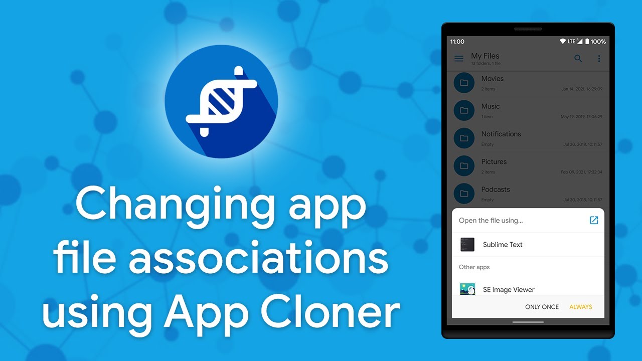 Changing app file associations using App Cloner - YouTube