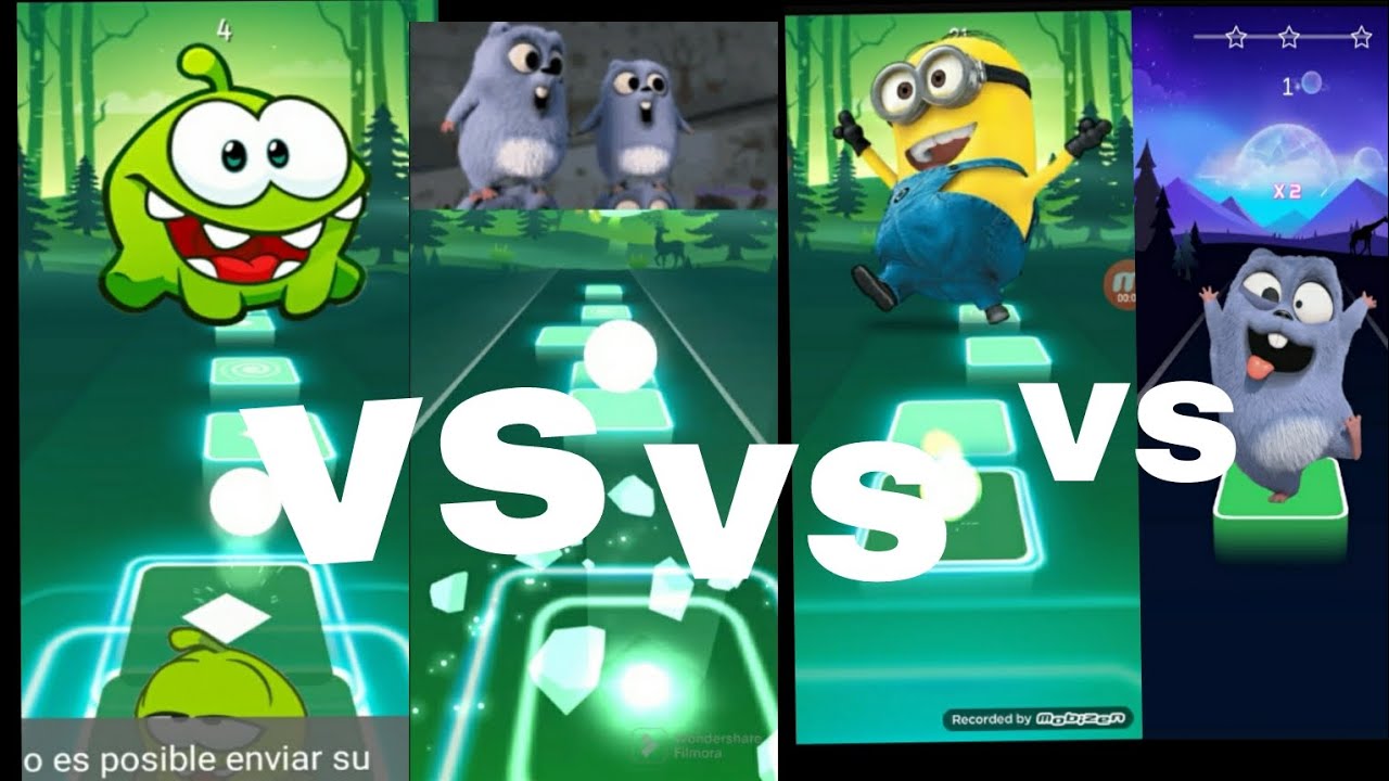 om nom vs grizzy & les lemmings vs Minions vs lemming piano (tileshop ...