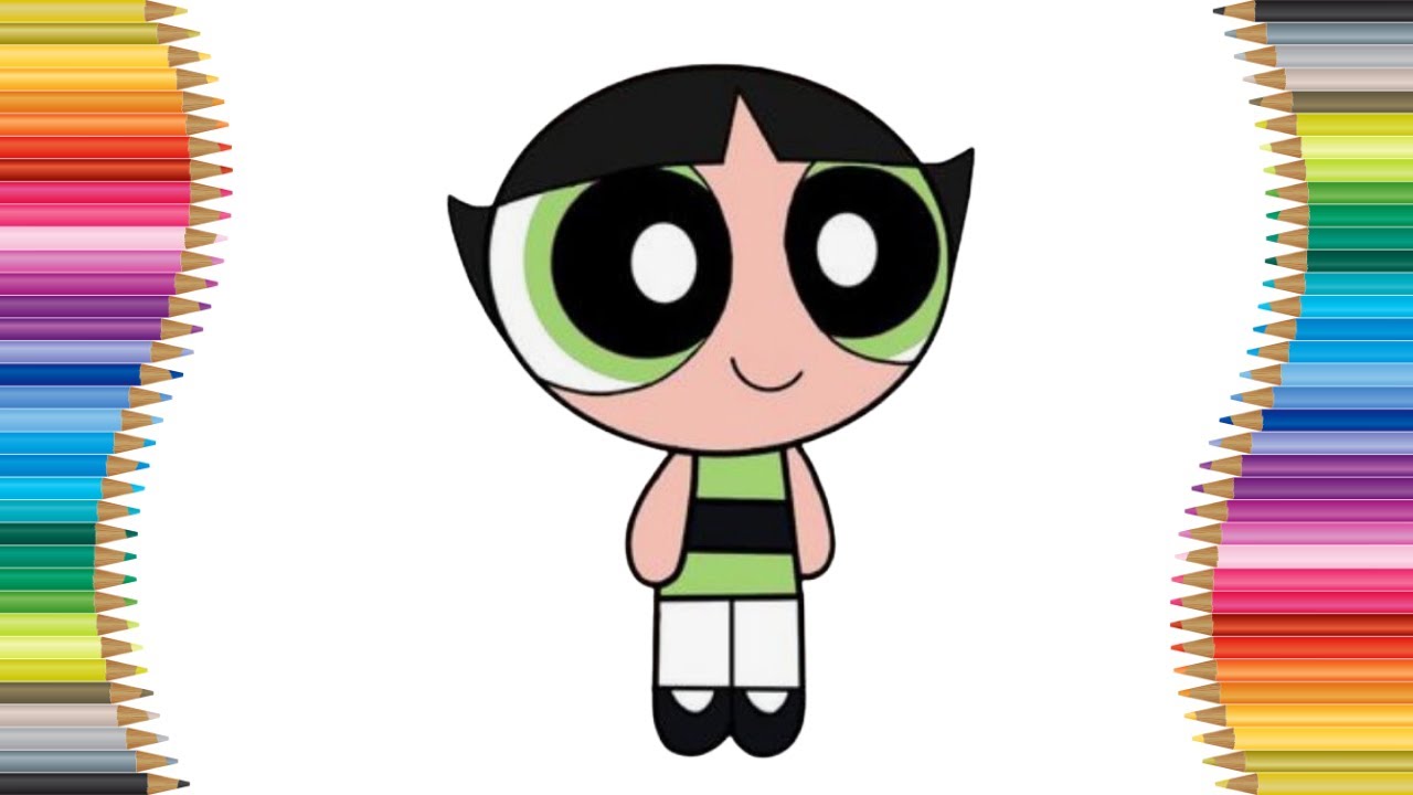 How To Draw Buttercup - Powerpuff Girls | Cute Easy Drawing for kids ...