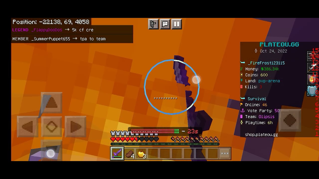 Fighting player on PlateouSMP - YouTube
