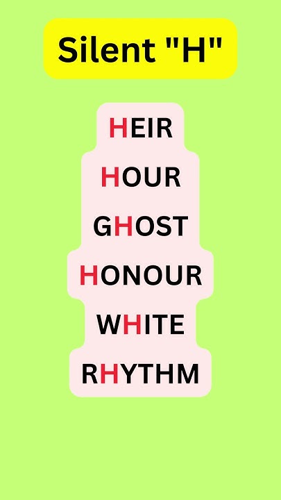 Silent "H" | Words with silent H #pronunciation #learnenglish - YouTube