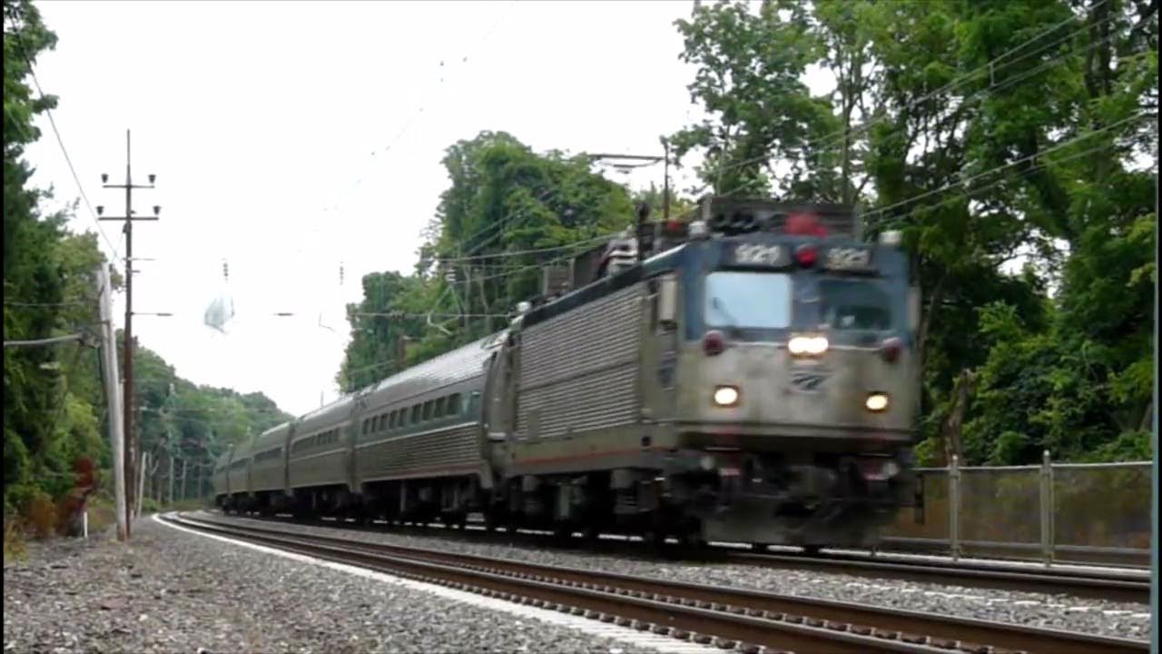 2013082223 August 22 and 23 2013 Amtrak trains B32-8WH AEM-7 SEPTA Silverliner V Keystone ...