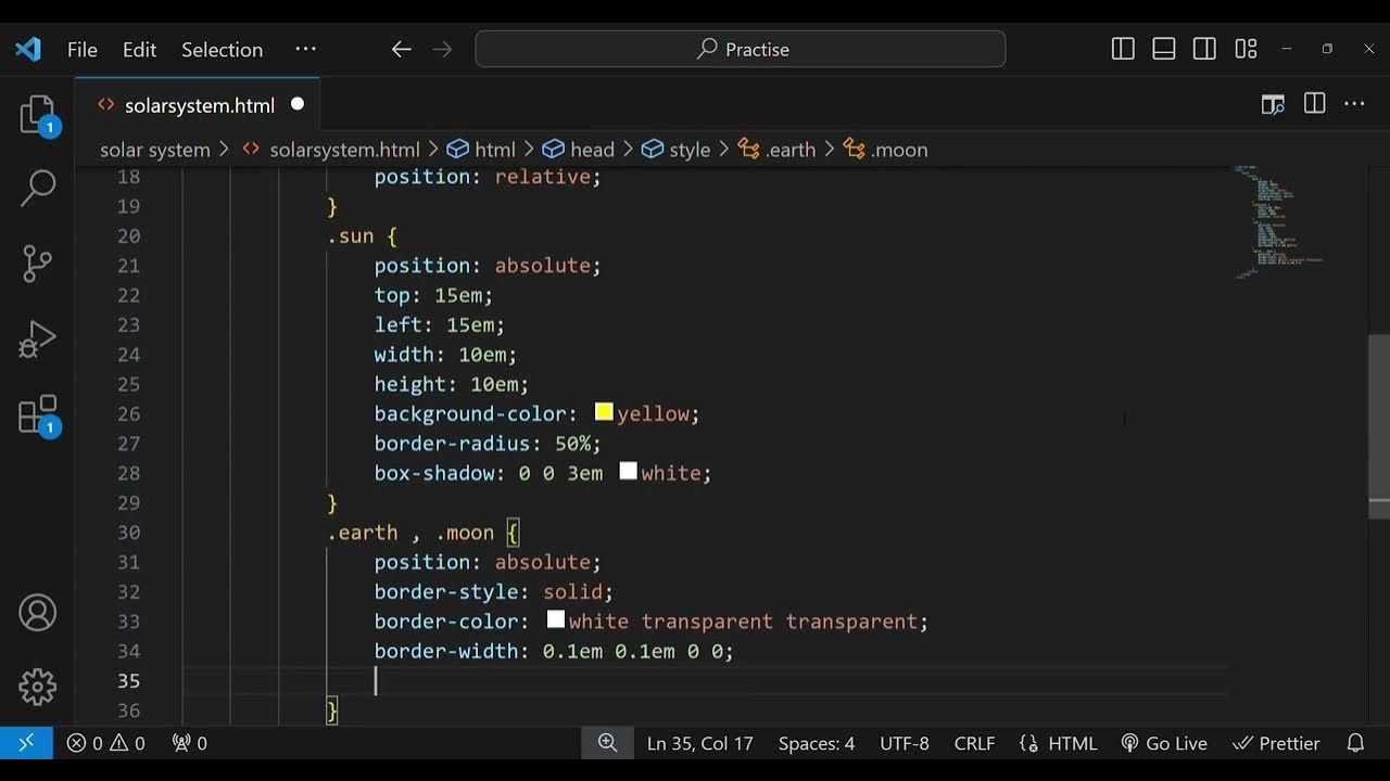 Solar System Html Css Youtube